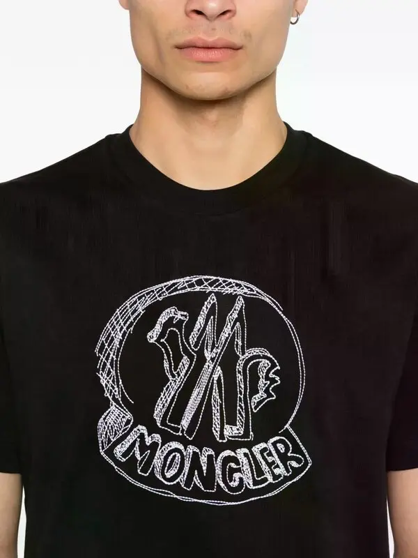 Moncler Cartoon Logo T-shirt - Black