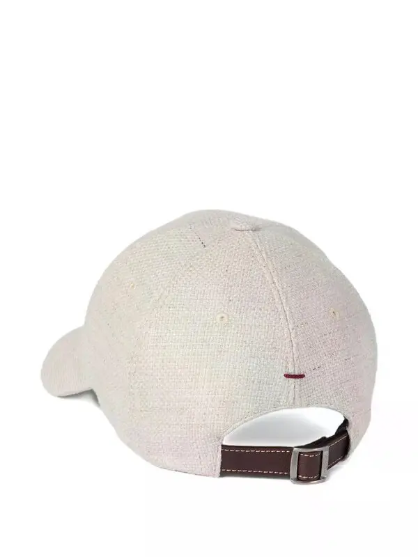 Brunello Cucinelli Baseball Cap With Embroidered Logo - Neutrals
