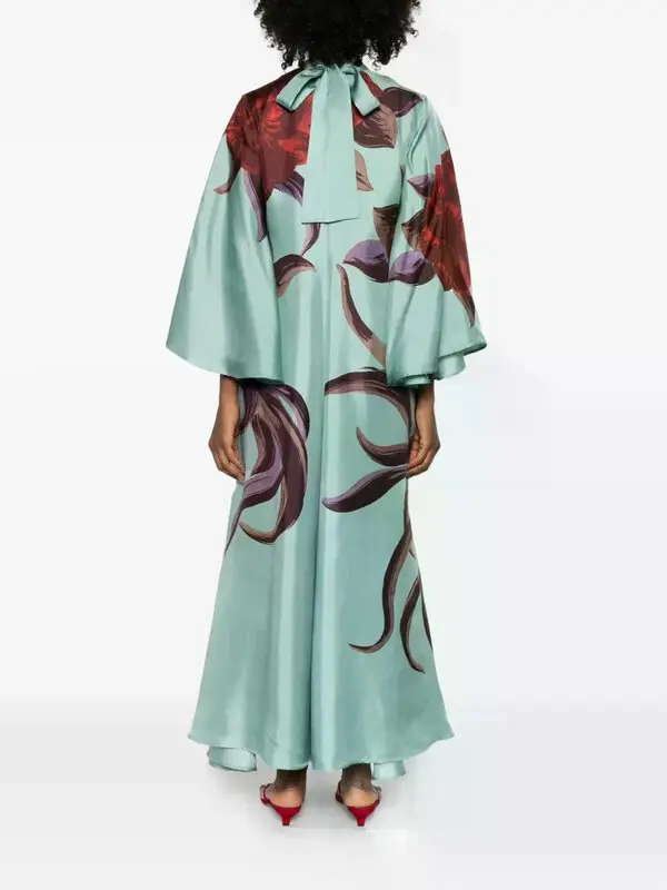La DoubleJ Floral-print Maxi Dress - Blue