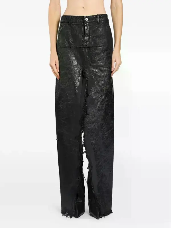 Rick Owens Denim Sliced Maxi Skirt