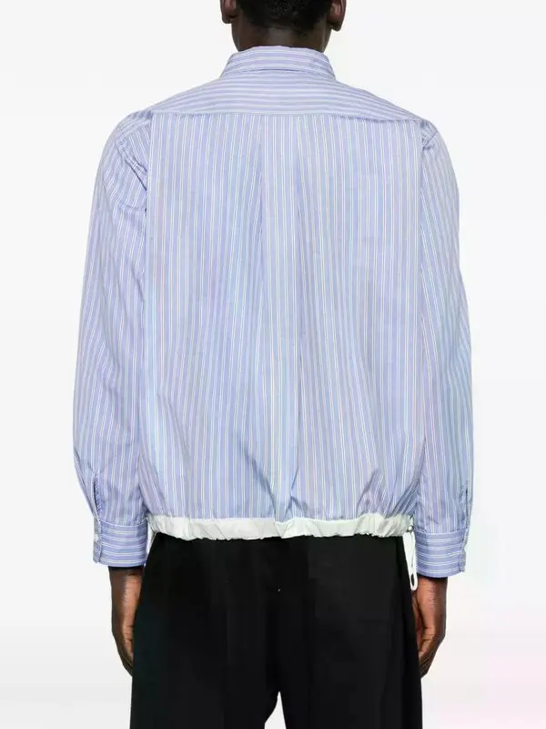 Sacai Striped Drawstring Shirt