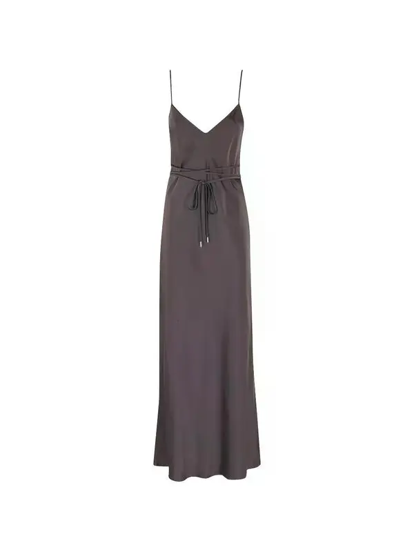 Antonelli Firenze Tie Waist Midi Dress - Purple