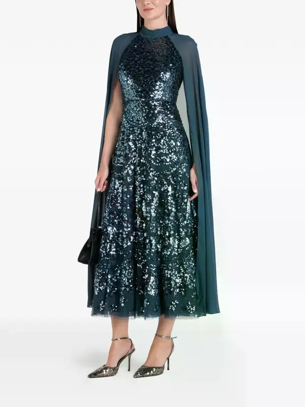 NEEDLE & THREAD Chandelier Sequin Midi Dress
