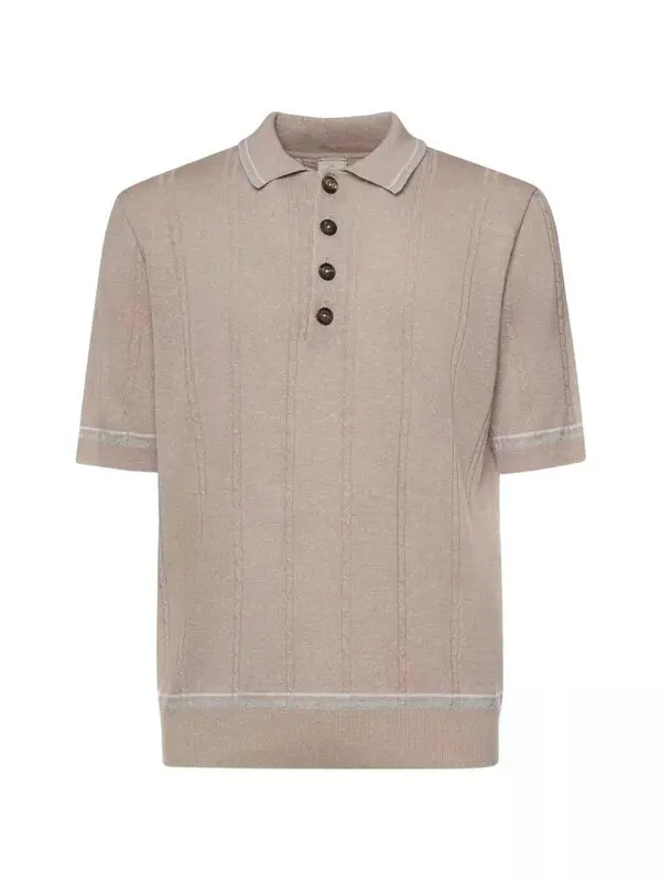 Eleventy Stripe-detail Polo Shirt
