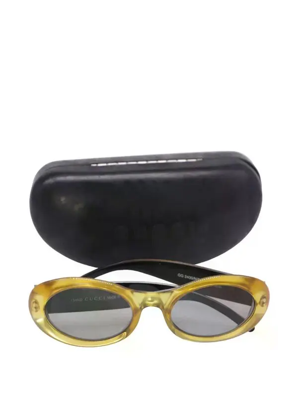 Gucci Interlocking Gg Oval-frame Sunglasses