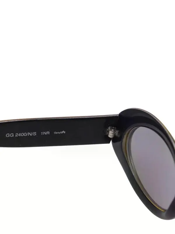 Gucci Interlocking Gg Oval-frame Sunglasses