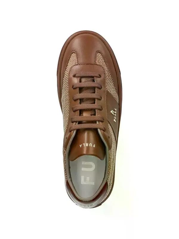 Furla Woven Panel Lace-up Sneakers - Brown