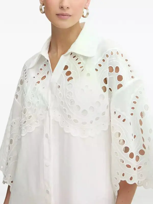 Charo Ruiz Ibiza Tao Broderie Anglaise Top - White