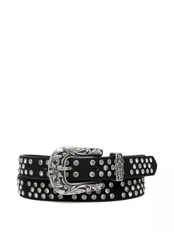 Liu Jo Embellished Western Buckle Belt - Black