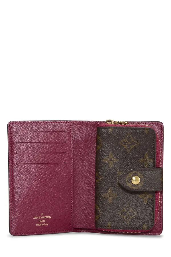 LOUIS VUITTON Burgundy Monogram Canvas Juliette Wallet