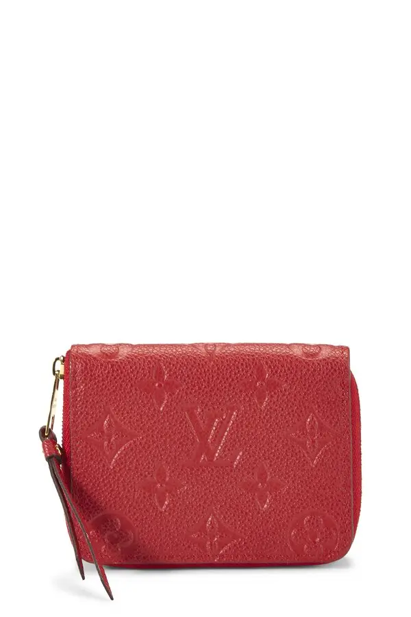 LOUIS VUITTON Monogram Empreinte Zippy Coin Purse - Red