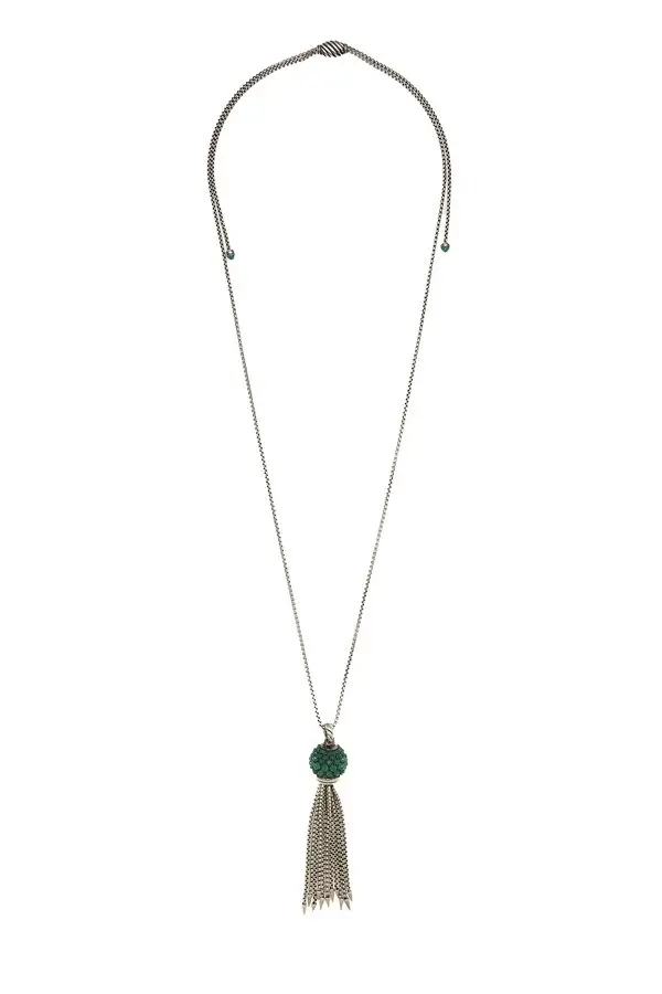 David Yurman Osetra Renaissance Tassel Necklace - Green