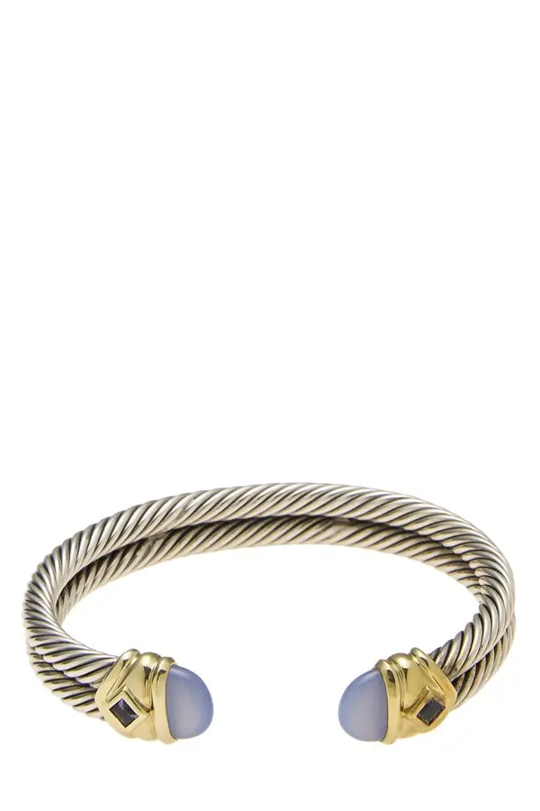 David Yurman Silver Renaissance Double Cable Cuff Bracelet
