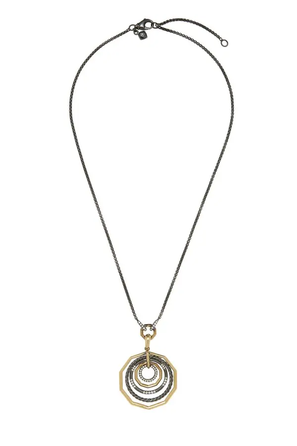 David Yurman Stax Pendant Necklace - Black