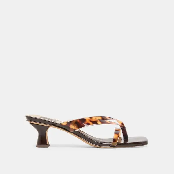 DOLCEVITA Brevel Vinyl Heels - Tortoise Jelly