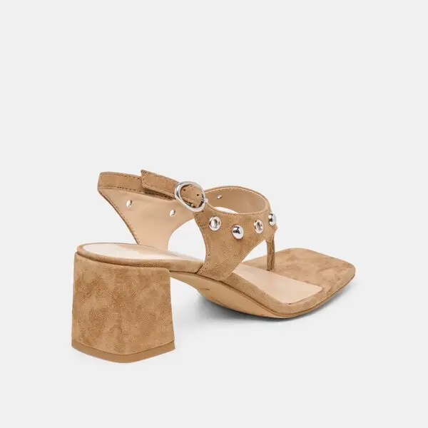 DOLCEVITA Studded Suede Thong Sandals