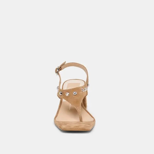 DOLCEVITA Studded Suede Thong Sandals