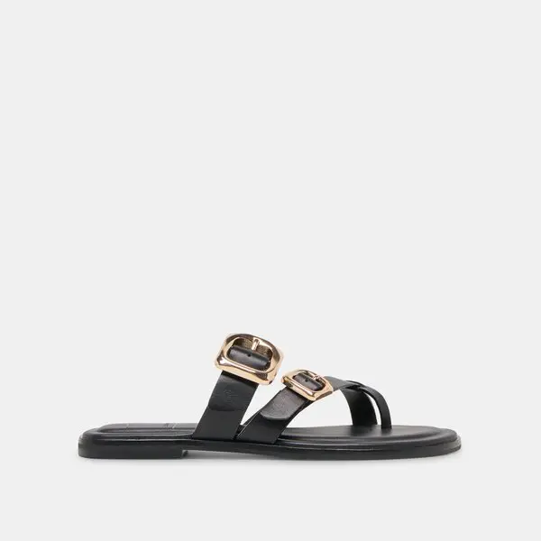 DOLCEVITA Shore Buckled Sandals - Black Leather