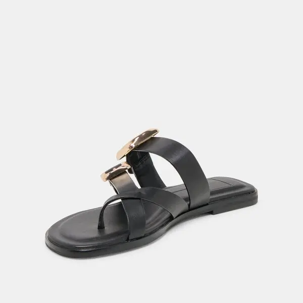 DOLCEVITA Shore Buckled Sandals - Black Leather