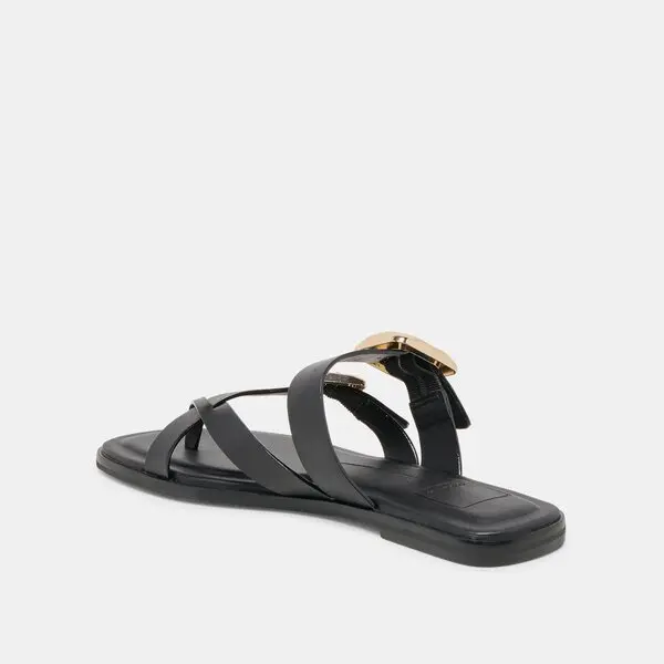 DOLCEVITA Shore Buckled Sandals - Black Leather