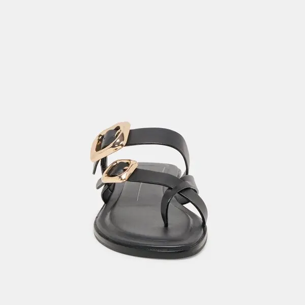 DOLCEVITA Shore Buckled Sandals - Black Leather