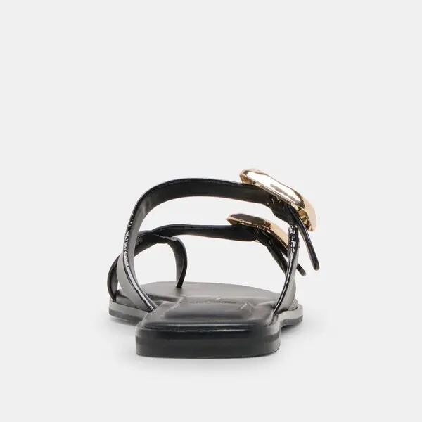 DOLCEVITA Shore Buckled Sandals - Black Leather