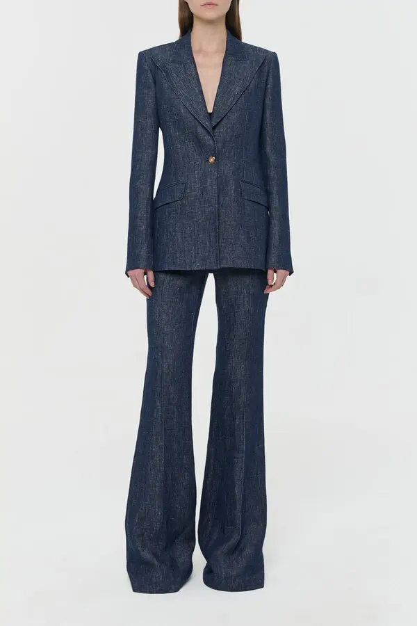 Gabriela Hearst Leiva Blazer Stone Washed Linen