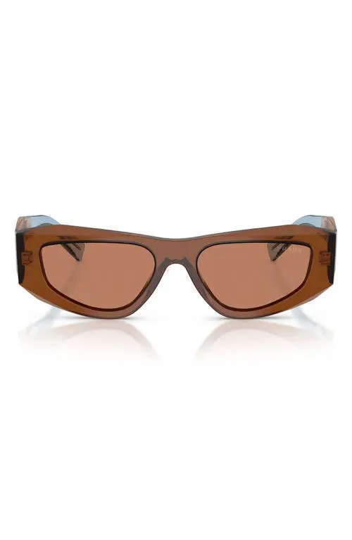 Prada 53mm Pillow Sunglasses - Chocolate/brown