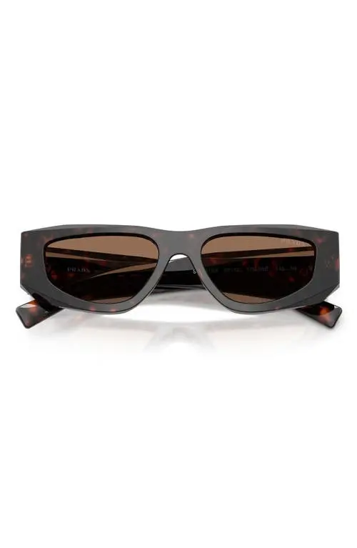 Prada 53mm Pillow Sunglasses - Root Tortoise/dark Brown