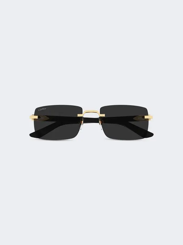 CARTIER Square Sunglasses Black