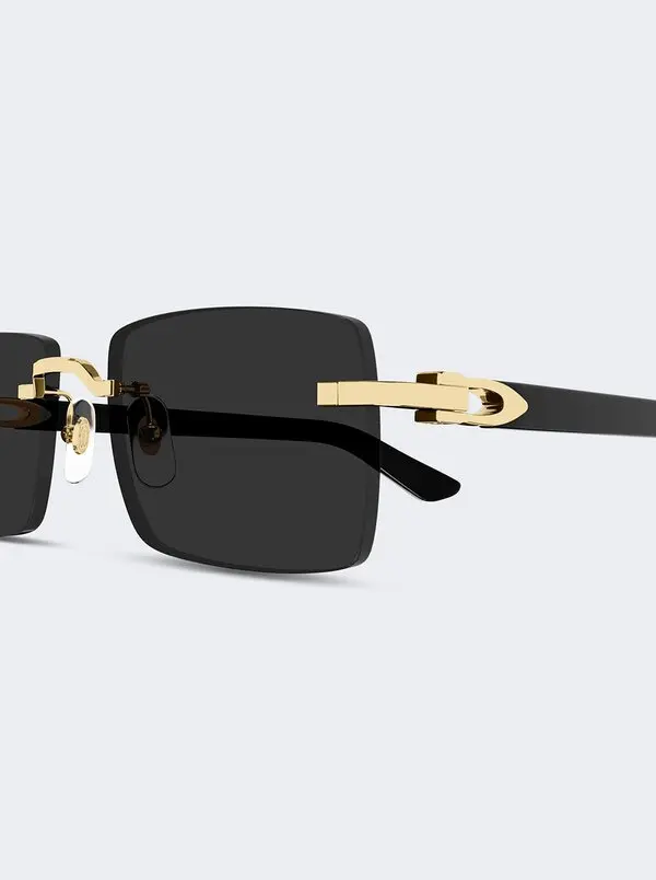 CARTIER Square Sunglasses Black