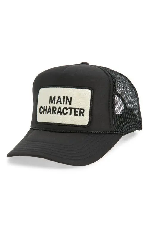 FRIDAY FEELIN’ Main Character Trucker Hat - Black