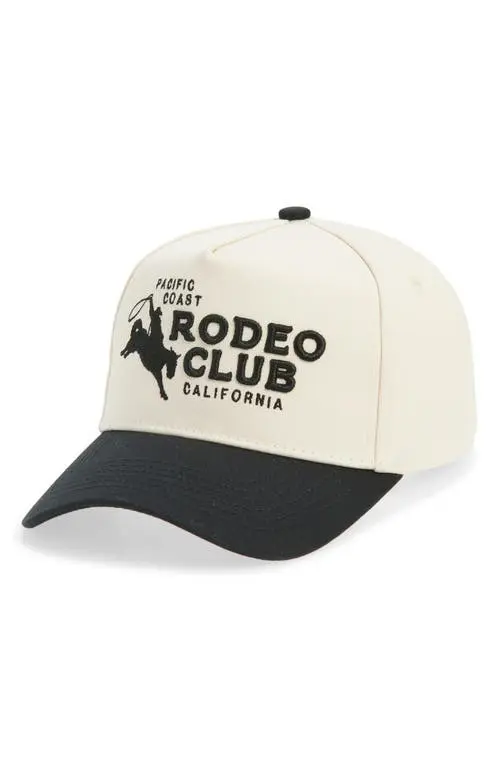 FRIDAY FEELIN’ Pacific Coast Rodeo Club Baseball Cap - Black/ivory