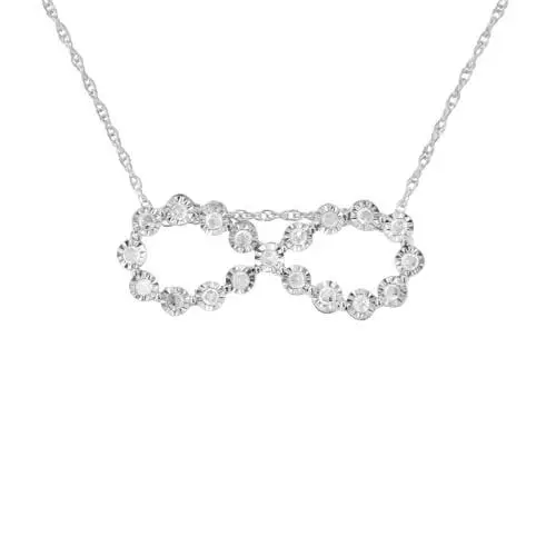 HAUS OF BRILLIANCE 1/4 Cttw Diamond Infinity Pendant Necklace - Silver