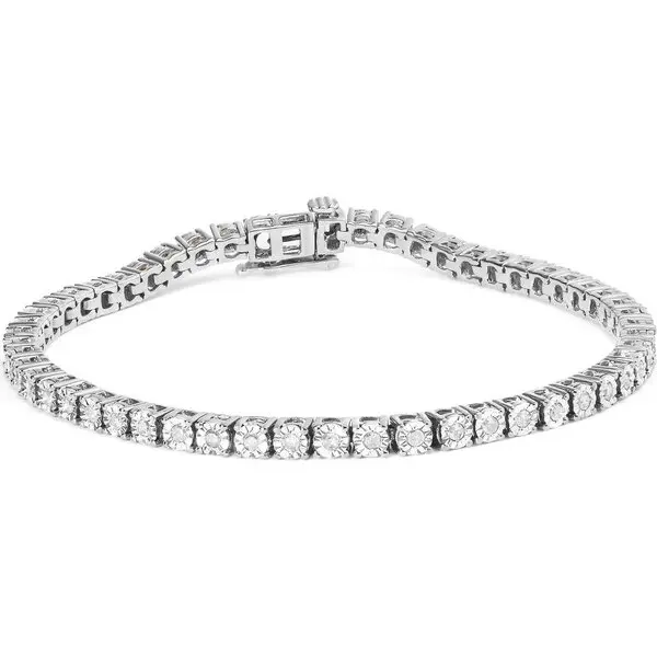 HAUS OF BRILLIANCE Igi Certified 1.0 Cttw Miracle-set Diamond Tennis Bracelet - Silver
