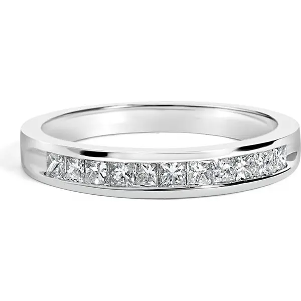 HAUS OF BRILLIANCE Igi Certified 18k Gold 1/2ctw Diamond Half Eternity Wedding Ring - White Gold