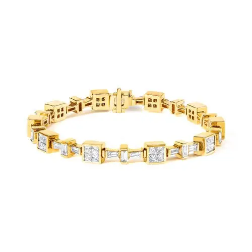 HAUS OF BRILLIANCE 14k 6 3/4 Cttw Diamond Tennis Bracelet - Yellow Gold