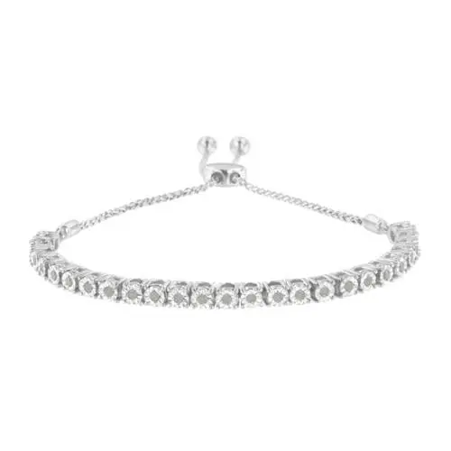 HAUS OF BRILLIANCE 1/4 Cttw Diamond Bolo Tennis Bracelet - Silver