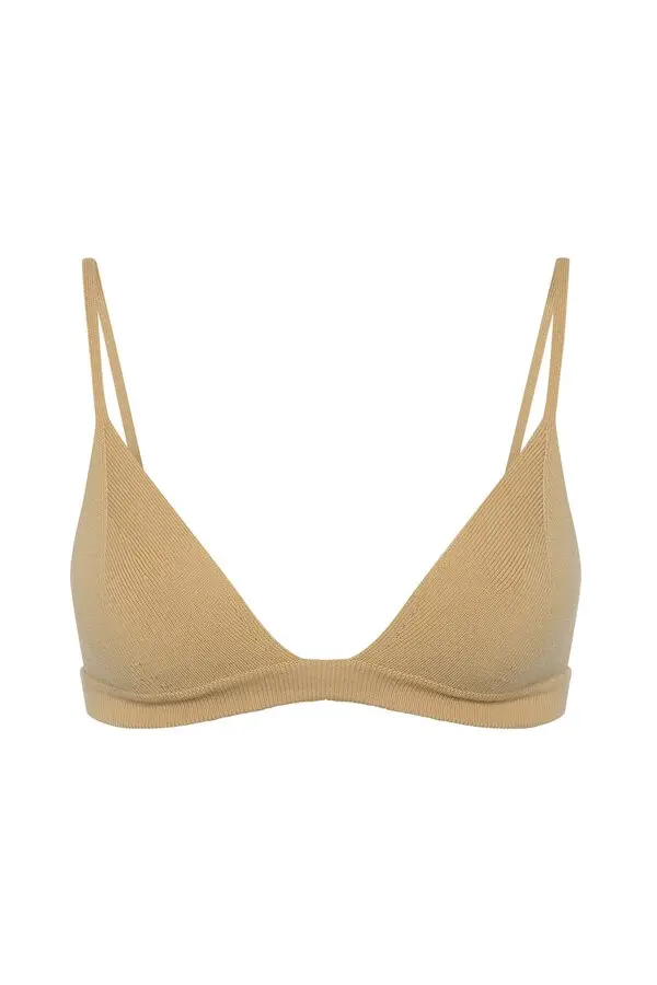 Gabriela Hearst Vesha Knit Bra - Hay