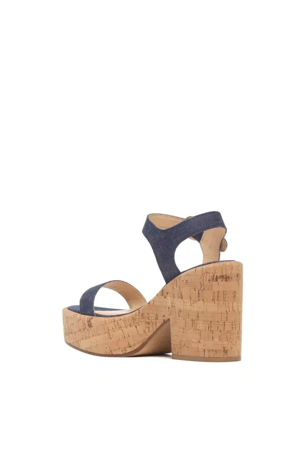 Gabriela Hearst Sardis Platform Sandal In Recycled Cotton Linen