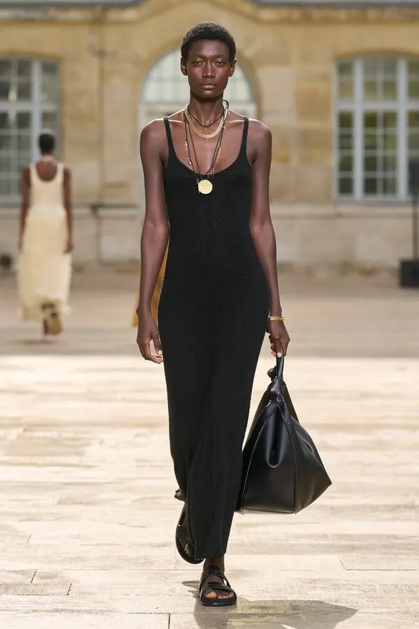 Ayla Knit Maxi Dress in Black Mulberry Silk M / Black