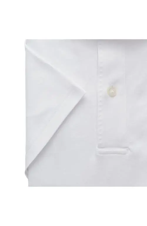 EMANUEL BERG Textured Luxe Polo - White