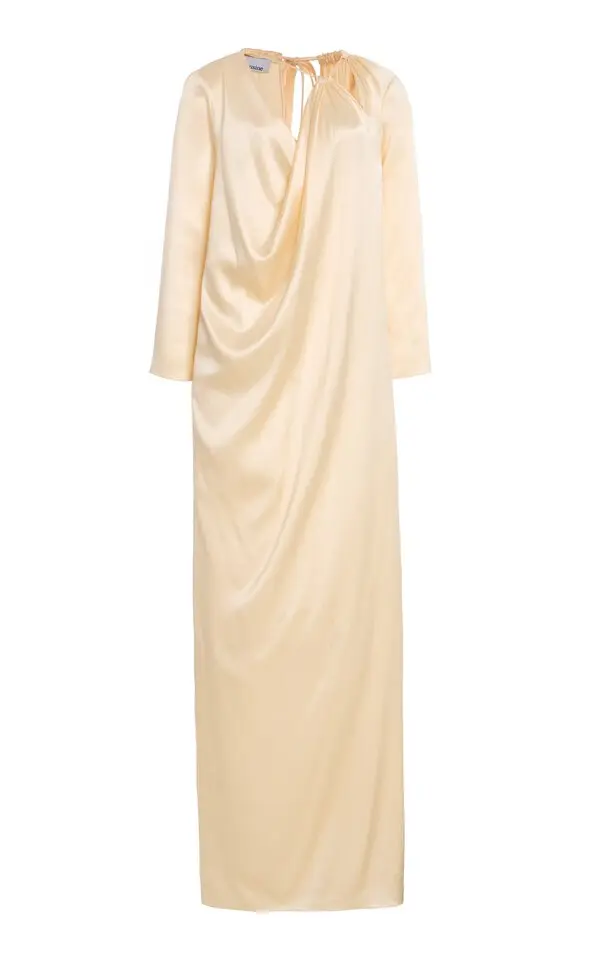 MEL USINE Lea Draped Silk Gown