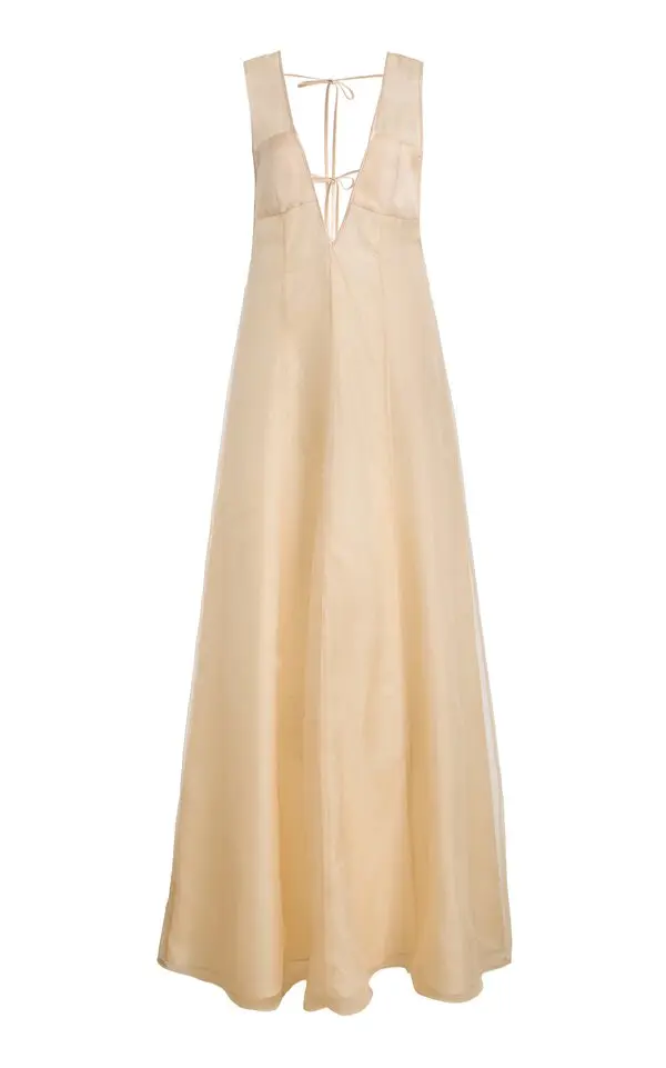 MEL USINE Faustine Silk Maxi Dress