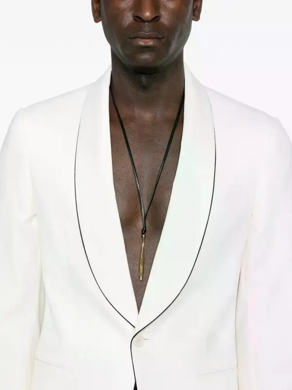 LARDINI Piped Trim Blazer