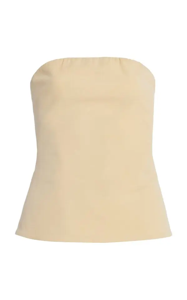 ALFIE The Bustier Stretch-cotton Top - Neutral