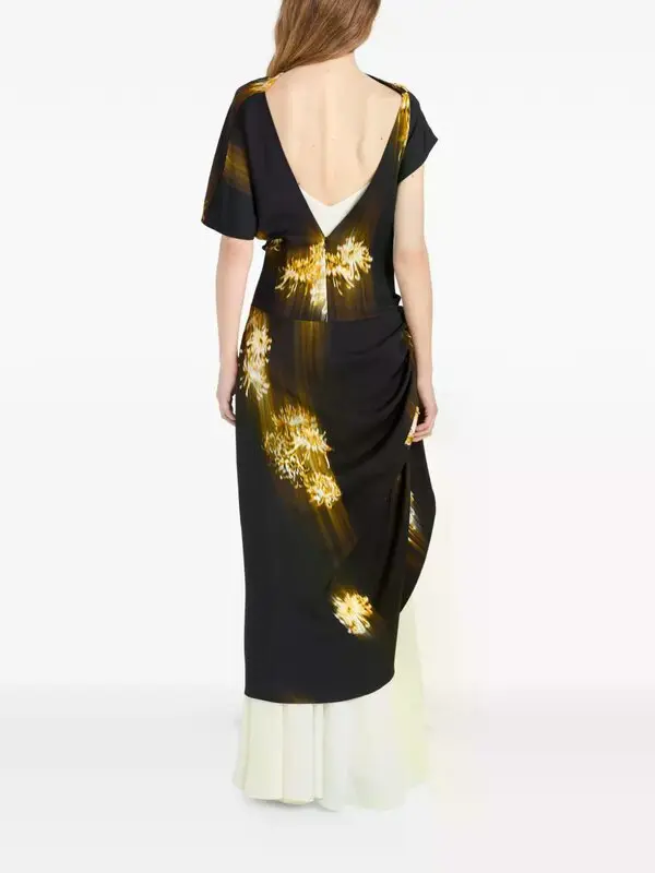 Proenza Schouler Antonella Printed Maxi Dress - Black