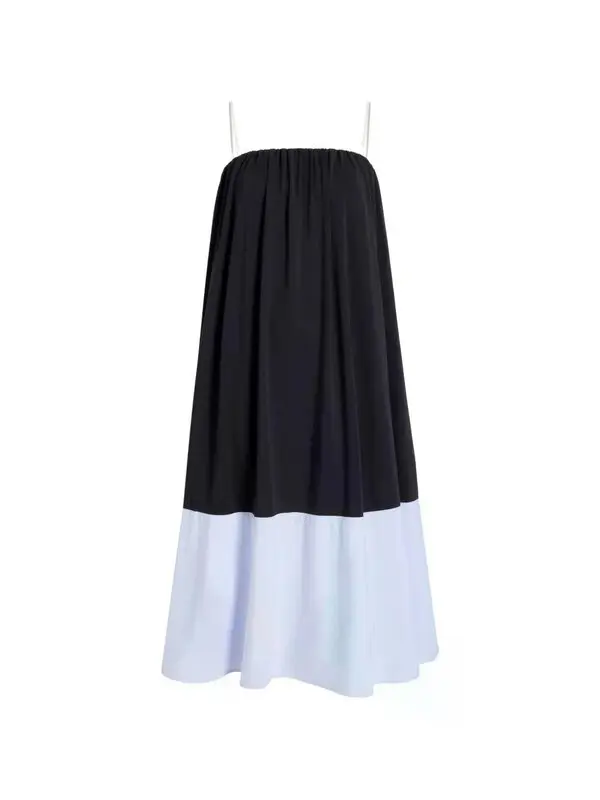 Proenza Schouler White Label Saria Contrast Crepe Dress - Black