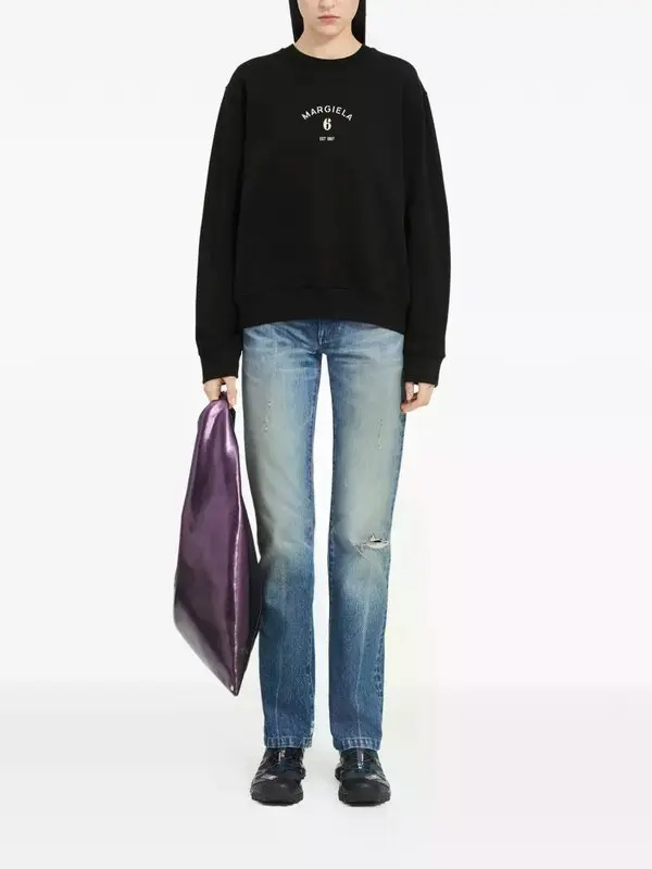 MAISON MARGIELA Logo Crew Neck Sweatshirt