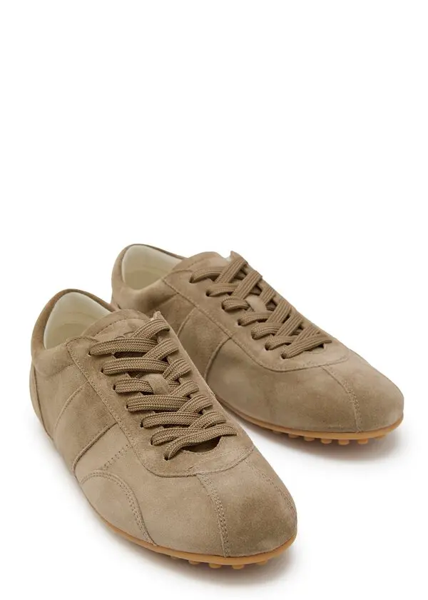 TOD'S Panelled Suede Lace-up Sneakers - Brown